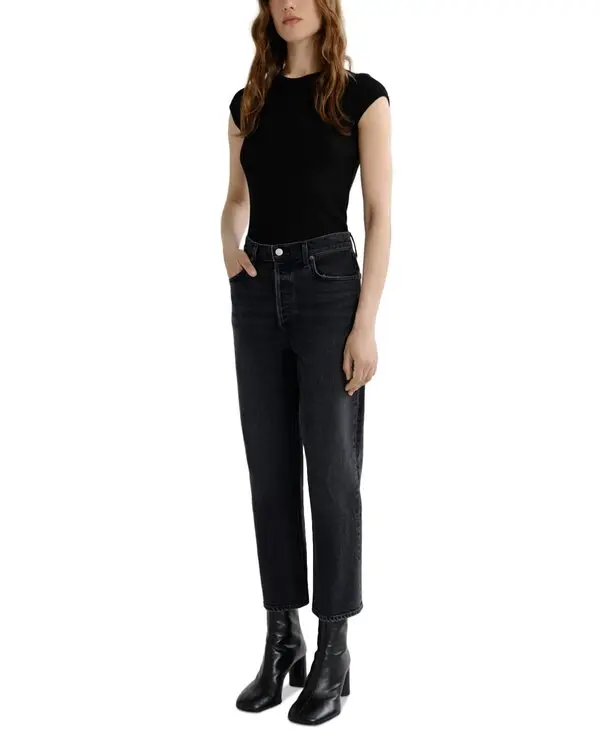 AGOLDE 90s Pinch Waist High Rise Ankle Straight Jeans - Radius