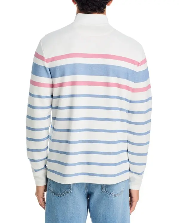 Vineyard Vines Engineered Breton Stripe Quarter Zip Sweater