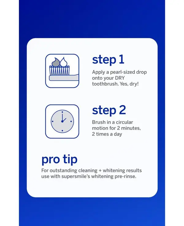SUPERSMILE Org Mint Whitening Kit Professional Whitening Toothpaste With Accelerator, Crystal Collection Toothbrush - No Color