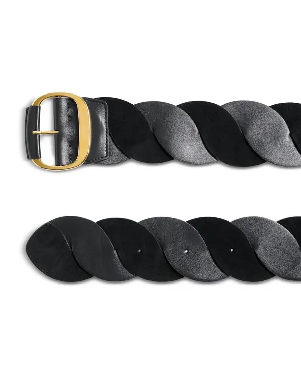 Altuzarra Twist Braid Leather Belt - Black