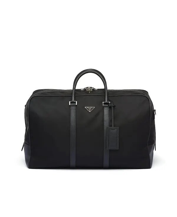 Prada Re-nylon And Saffiano Leather Duffle Bag