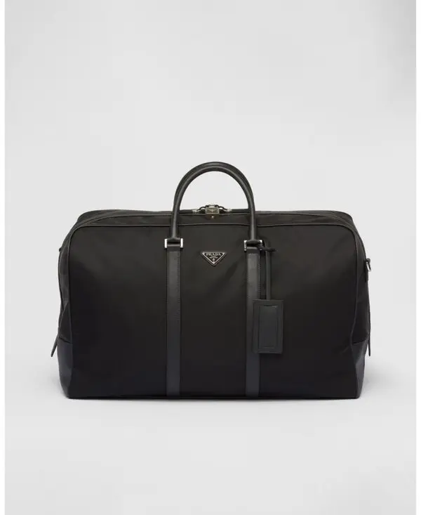 Prada Re-nylon And Saffiano Leather Duffle Bag