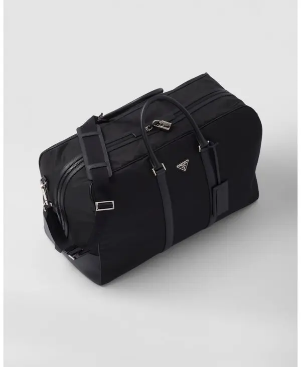Prada Re-nylon And Saffiano Leather Duffle Bag