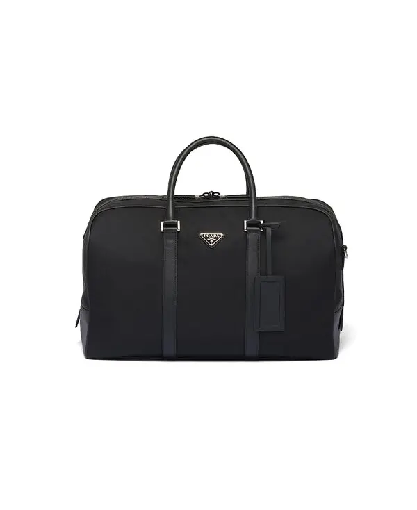 Prada Re-nylon And Saffiano Leather Duffel Bag