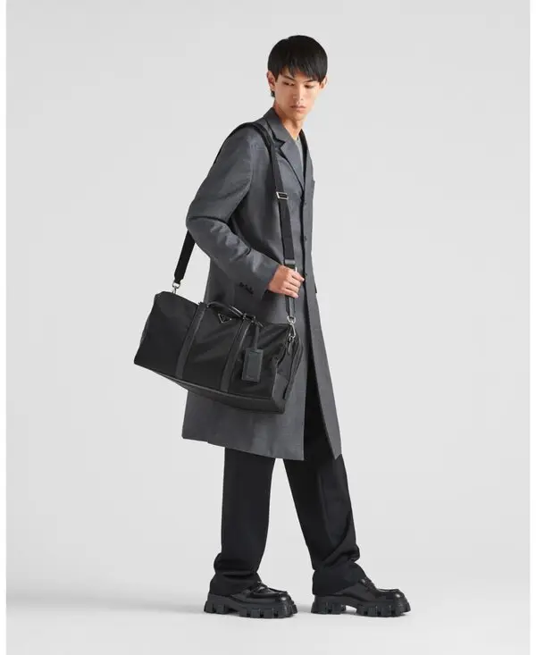 Prada Re-nylon And Saffiano Leather Duffel Bag