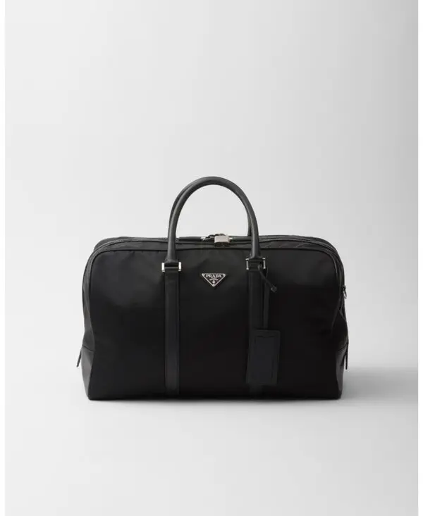 Prada Re-nylon And Saffiano Leather Duffel Bag
