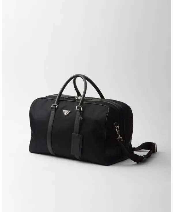 Prada Re-nylon And Saffiano Leather Duffel Bag