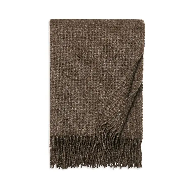 SFERRA Terranova Merino Wool Decorative Throw - Khaki