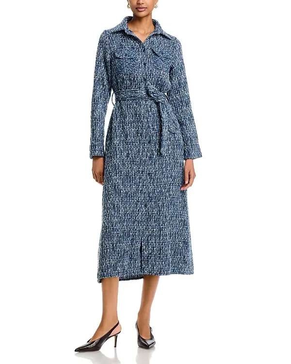 AREA STARS Oakley Tweed Shirtdress
