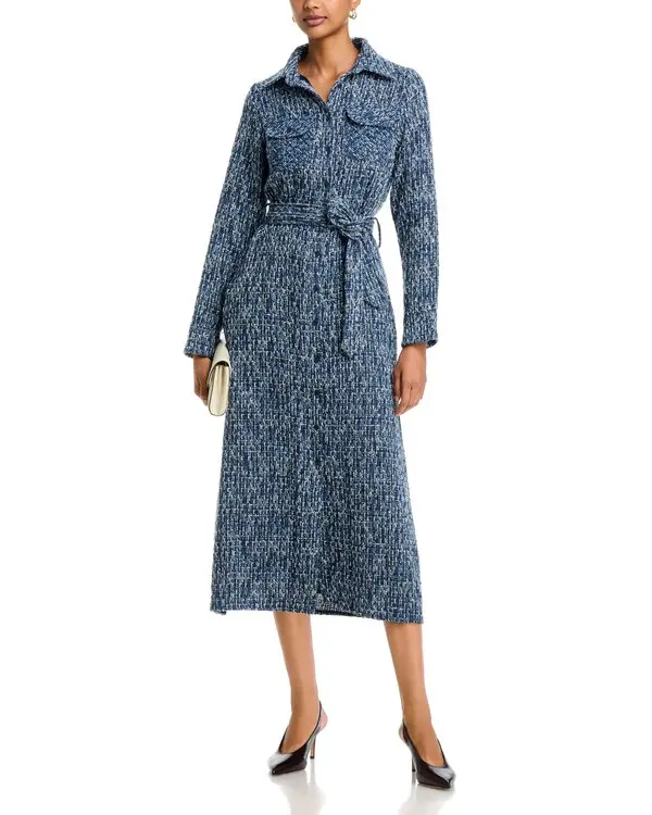 AREA STARS Oakley Tweed Shirtdress