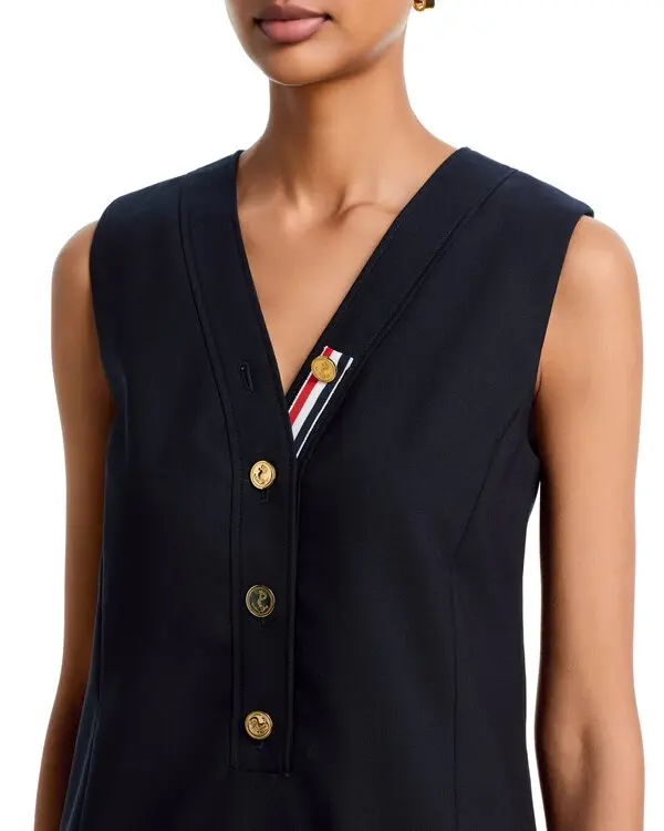 Thom Browne V-neck Mini Dress