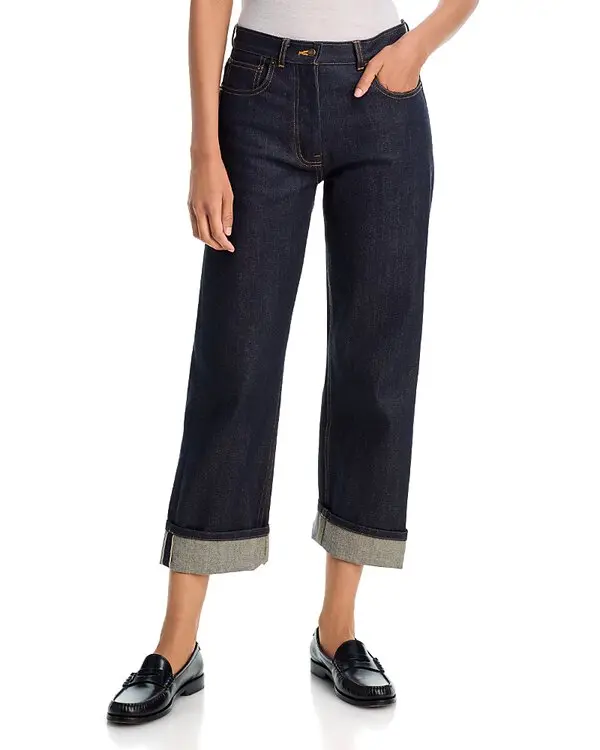 Thom Browne Cotton Cuffed Jeans