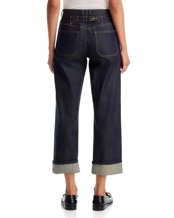 Thom Browne Cotton Cuffed Jeans