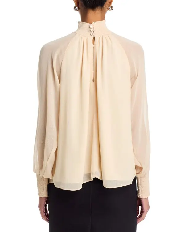 AREA STARS Siena Mock Neck Top