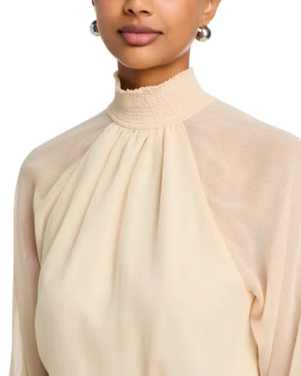 AREA STARS Siena Mock Neck Top