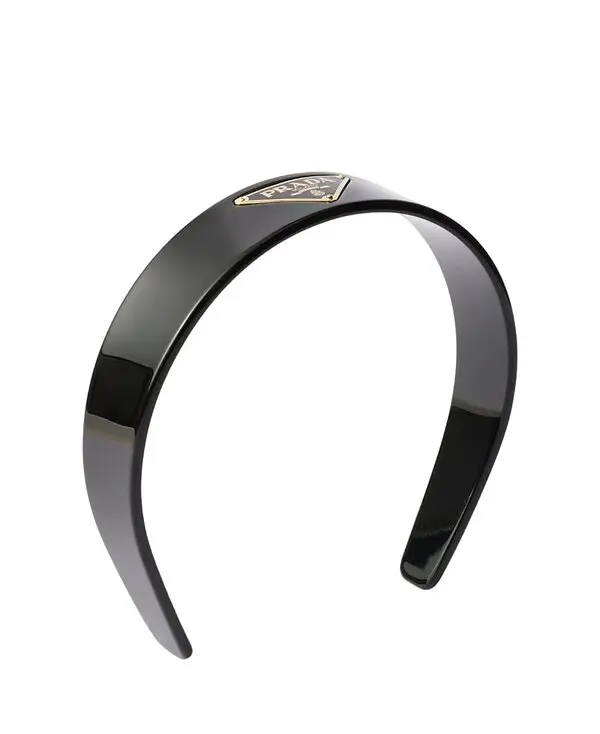 Prada Headband With Triangle Logo