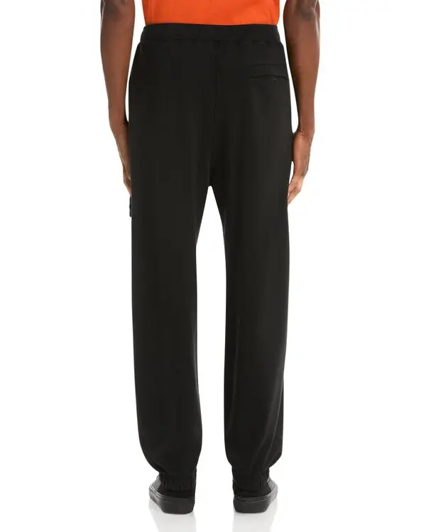 Stone Island Felpa Loose Fit Solid Cotton Sweatpants