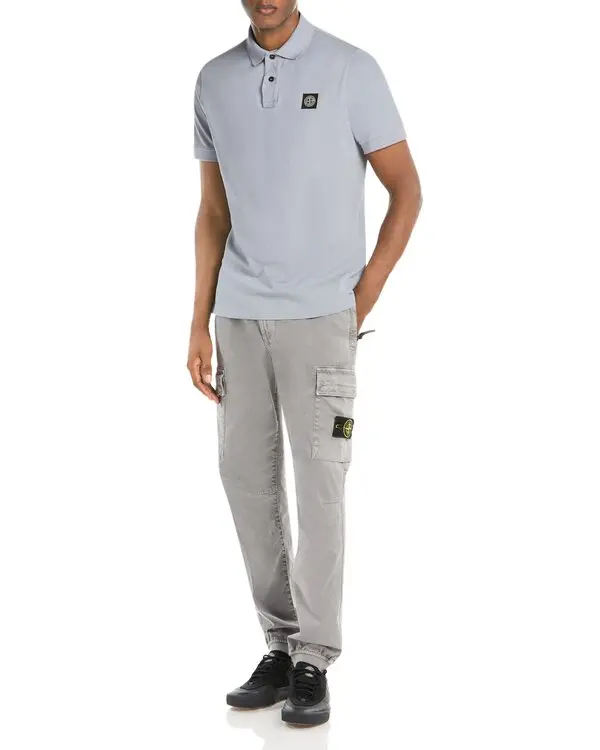 Stone Island Corta Slim Fit Patch Logo Cotton Blend Polo Shirt