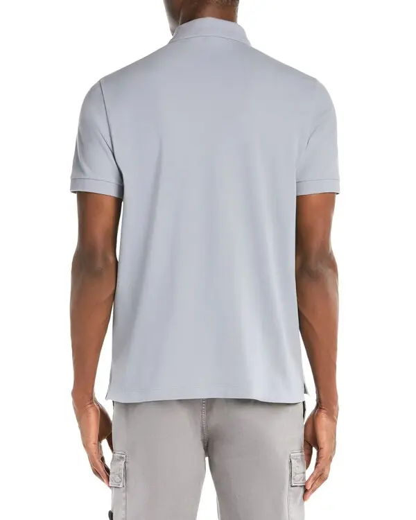 Stone Island Corta Slim Fit Patch Logo Cotton Blend Polo Shirt
