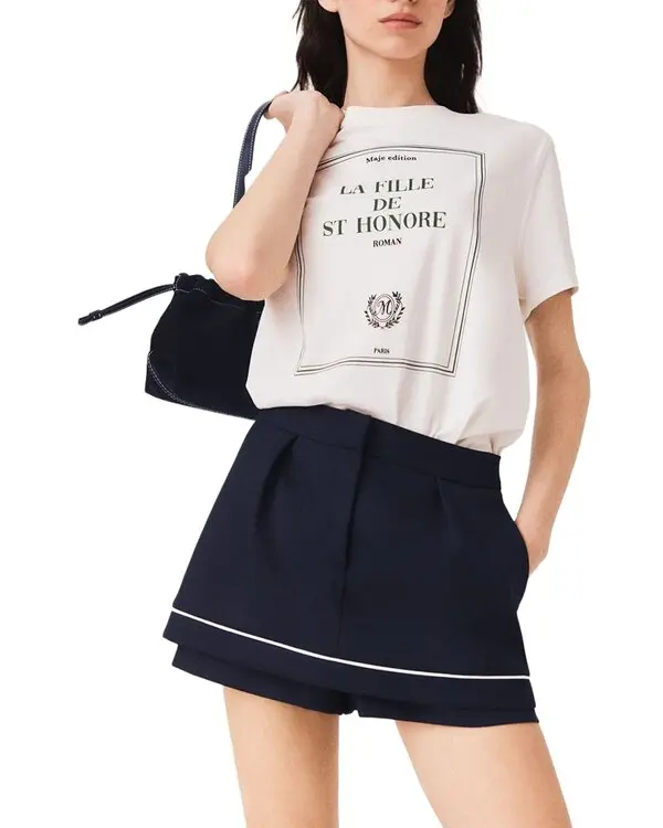 Maje Layered Effect Suit Shorts