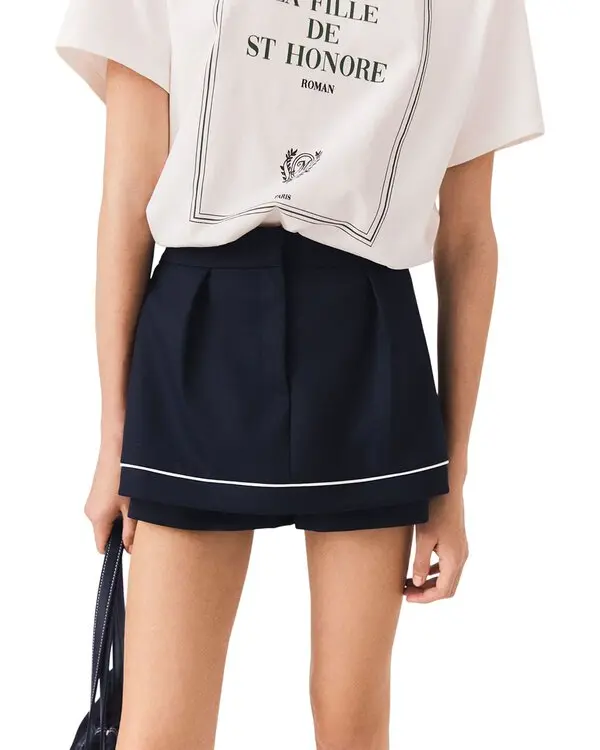 Maje Layered Effect Suit Shorts