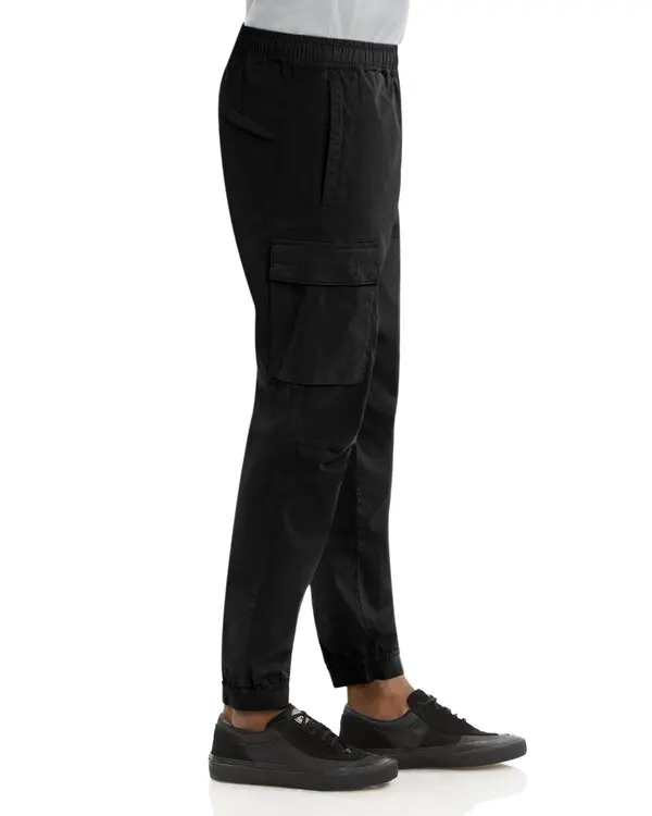 Stone Island Pantalone Slim Fit Tapered Cotton Blend Pants - Black