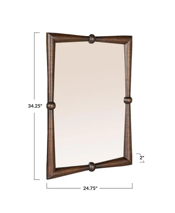 ROWENA INTERIORS Modern Mango Wood Wall Mirror