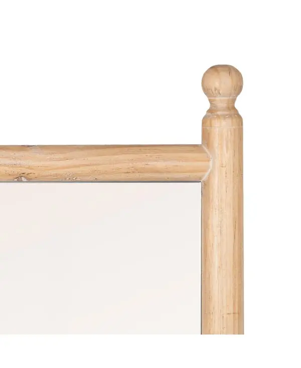 ROWENA INTERIORS Rectangular Wall Mirror With Wood Dowel Frame
