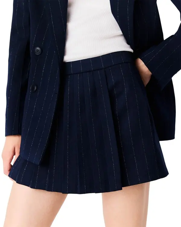 Maje Tailored Lurex Stripe Shorts