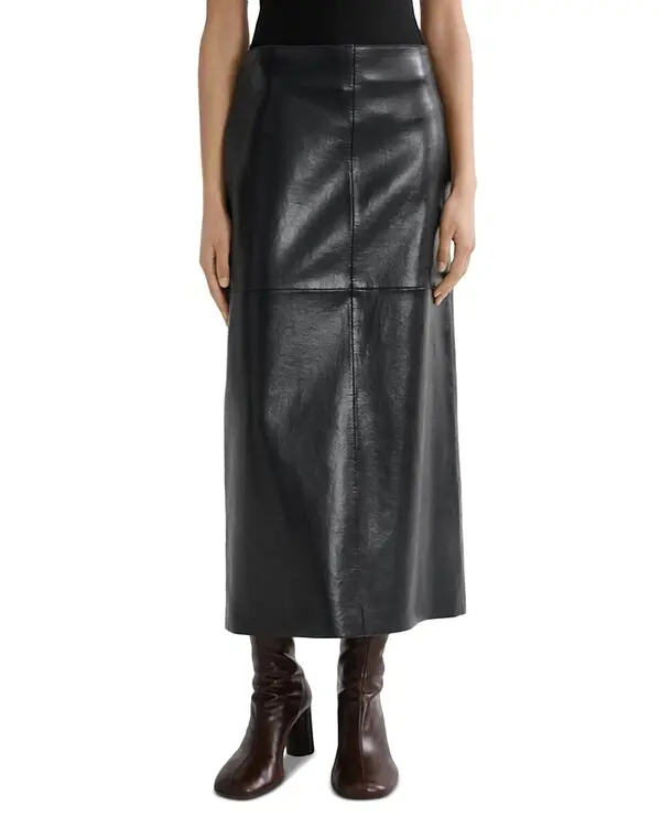 AGOLDE Leather Blend Midi Skirt