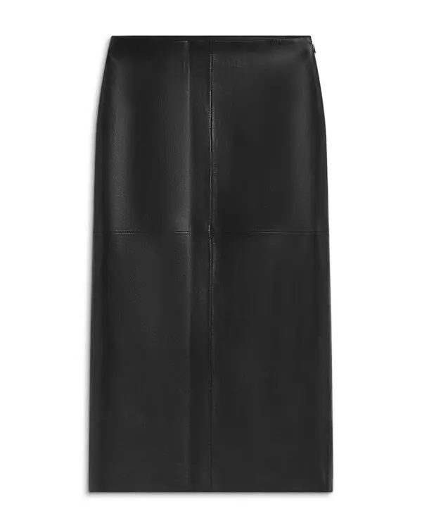 AGOLDE Leather Blend Midi Skirt