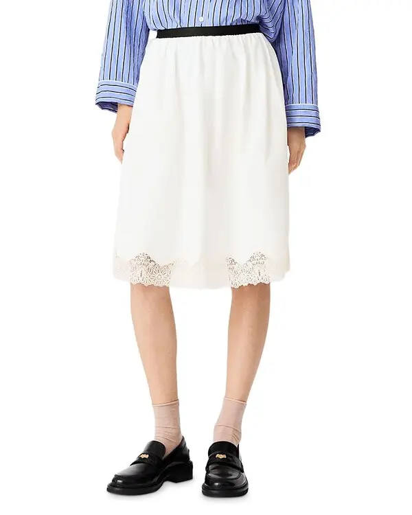 Maje Jentelle Lace Hem Skirt