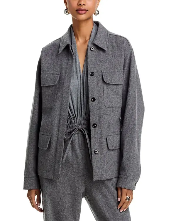 Co Wool And Cashmere Workwear Shirt Jacket