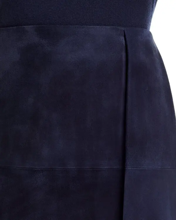 Co Leather Scarf Pleat Skirt