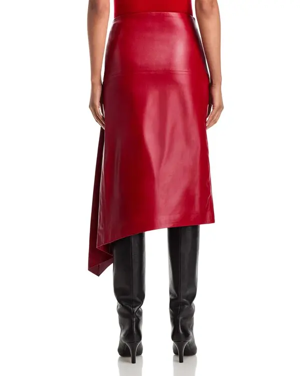 Co Leather Scarf Pleat Skirt
