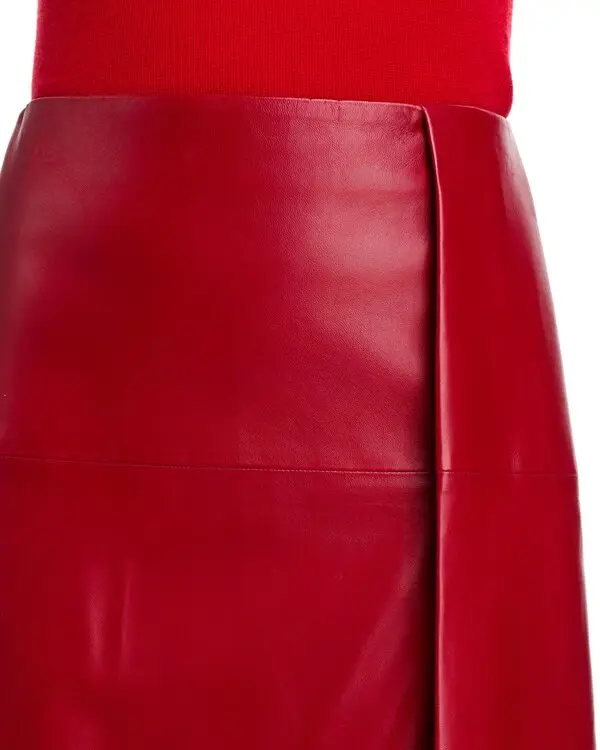 Co Leather Scarf Pleat Skirt