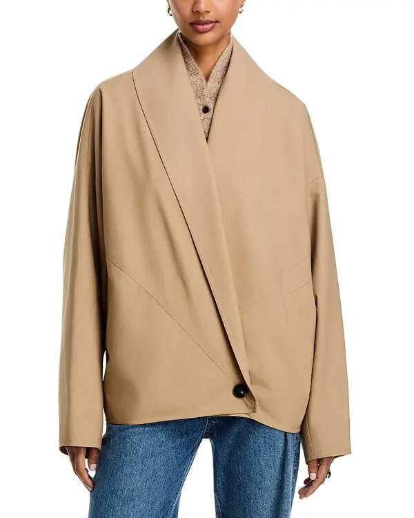Co Cotton Blend Wrap Jacket