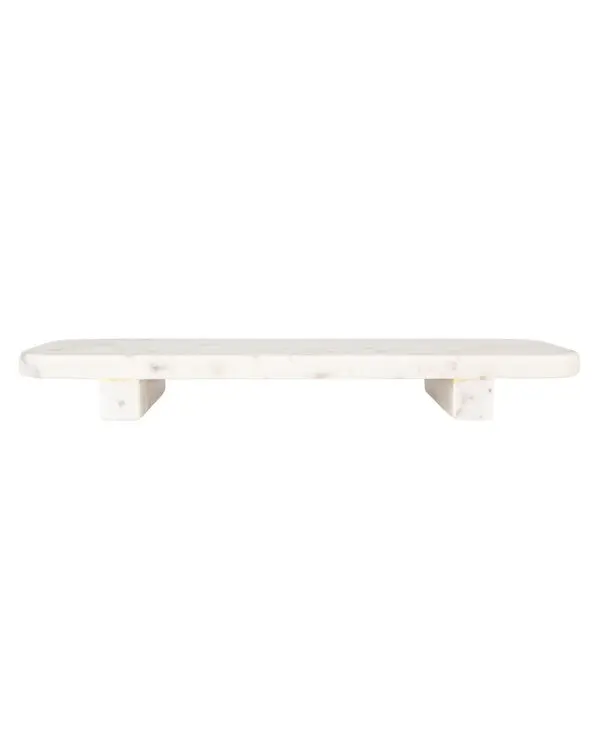OLIVE GROVE Marble Footed Serving Pedestal