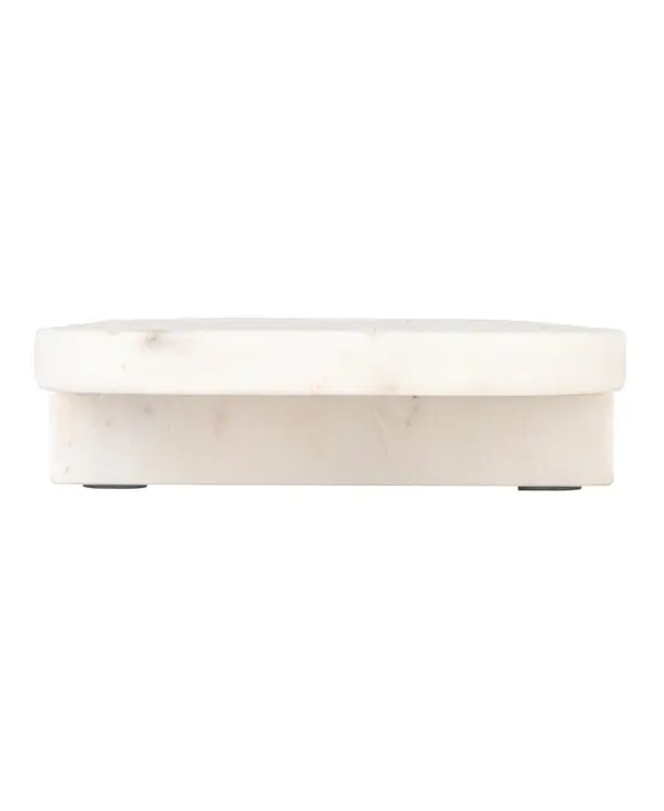 OLIVE GROVE Marble Footed Serving Pedestal