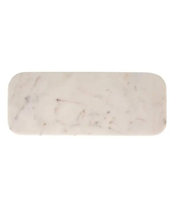 OLIVE GROVE Marble Footed Serving Pedestal