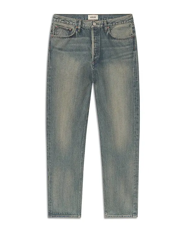 AGOLDE 90's Mid Rise Straight Leg Jeans In Platform - Platform (medium Tinted Grey)