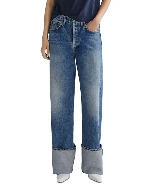 AGOLDE Big Cuff High Rise Straight Jeans - Liberty