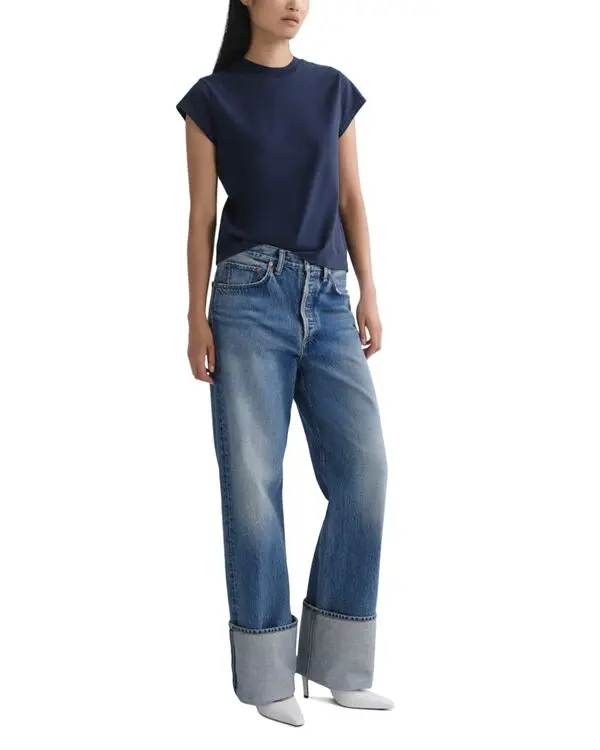 AGOLDE Big Cuff High Rise Straight Jeans