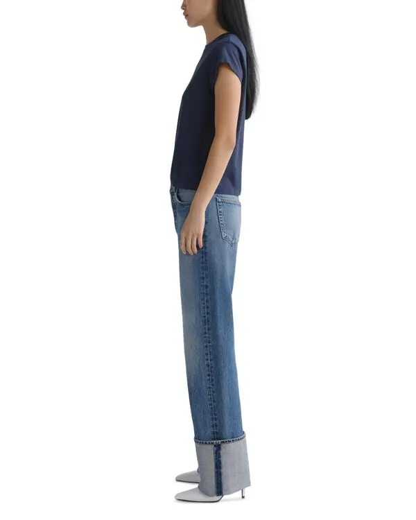 AGOLDE Big Cuff High Rise Straight Jeans