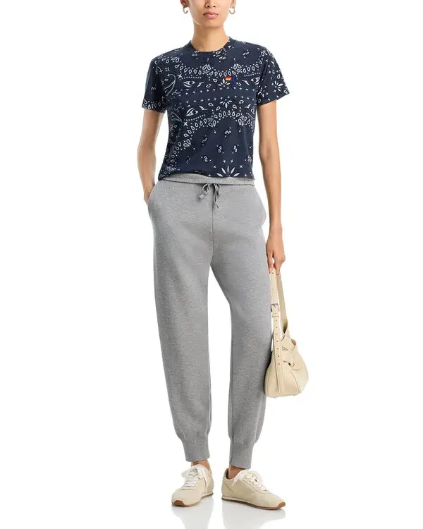 Aviator Nation Bandana Crewneck Boyfriend Tee - Charcoal