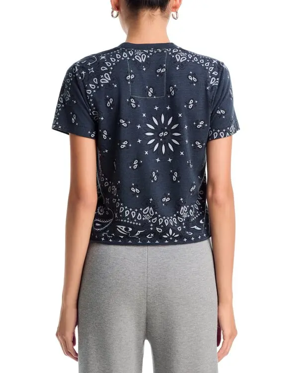 Aviator Nation Bandana Crewneck Boyfriend Tee - Charcoal