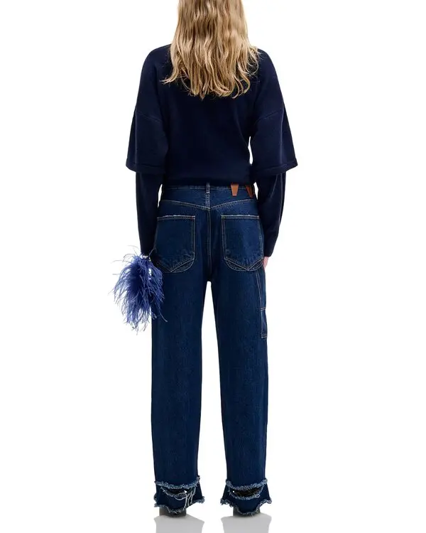 DARKPARK Lisa Feather Chain Loose Fit Carpenter Jeans