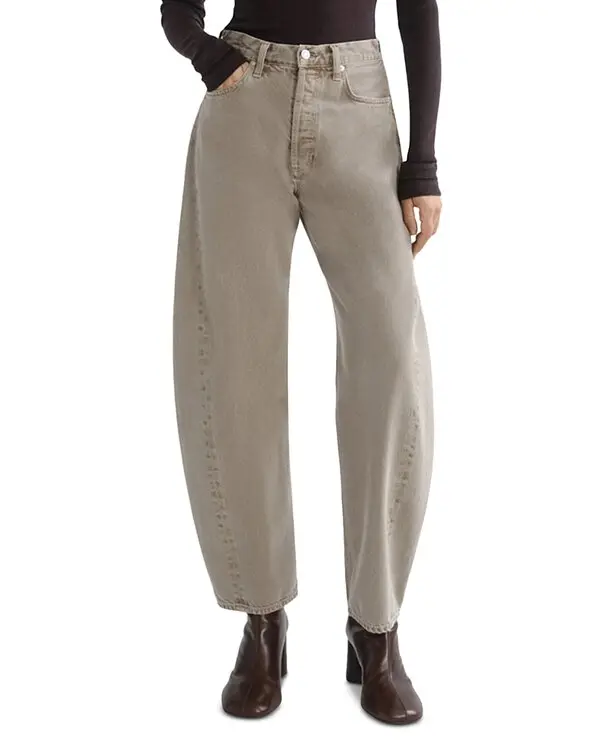 AGOLDE Luna Pieced High Rise Curved Tapered Jeans - Cedar