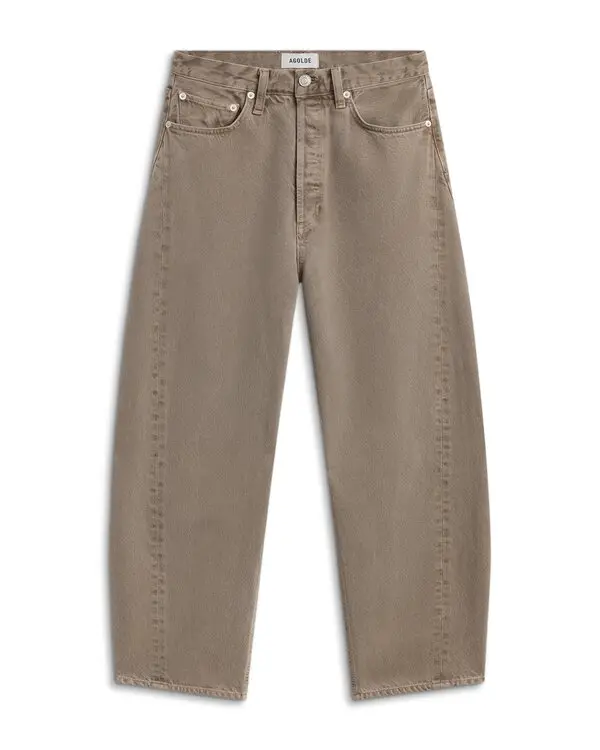 AGOLDE Luna Pieced High Rise Curved Tapered Jeans - Cedar