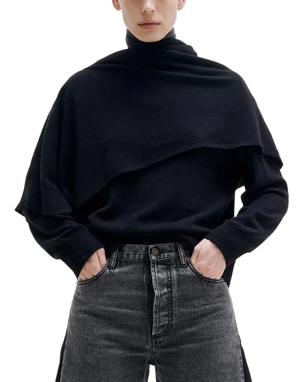 DARKPARK Addison Scarf Top - Black